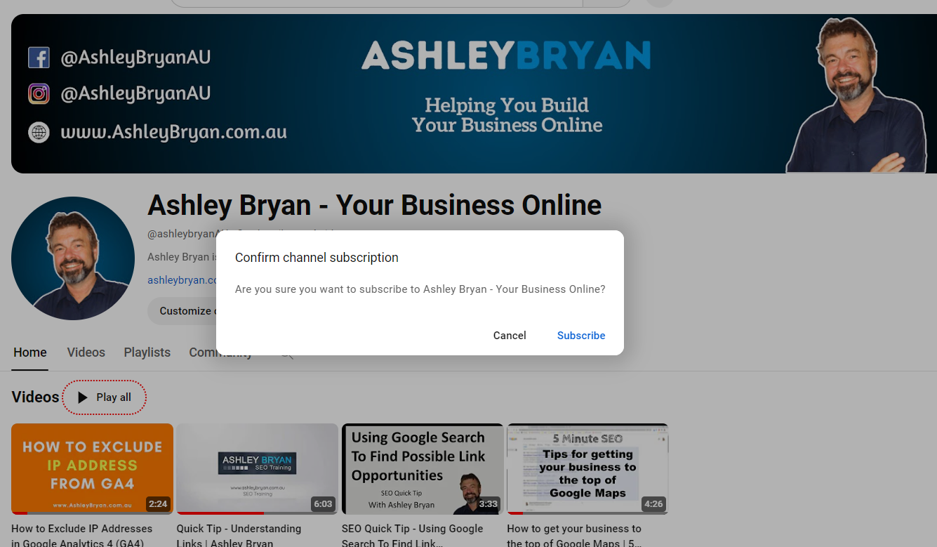 Auto Prompt People To Subscribe To Your Channel [YOUTUBE TIP] - Ashley ...